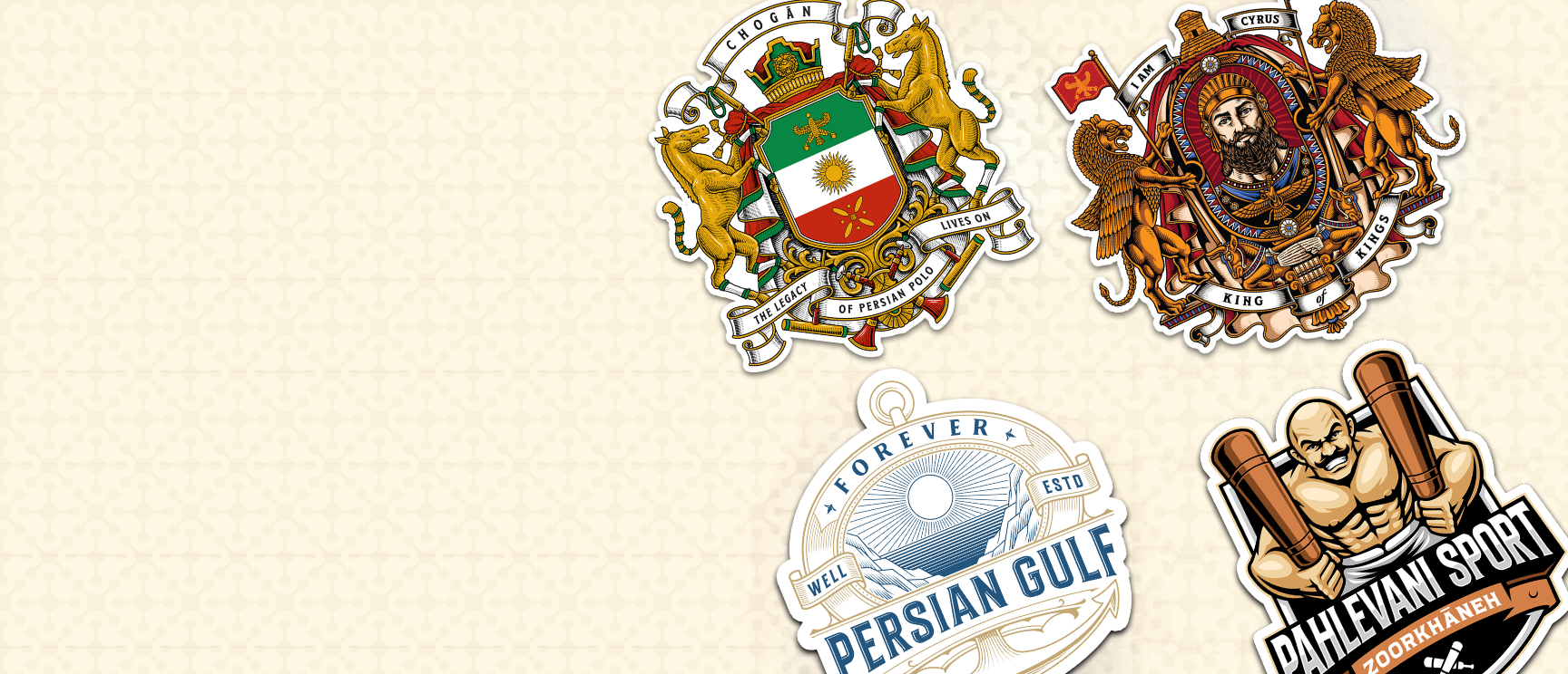 Unique Persian Stickers and Magnets from Persian Sticker Stories
