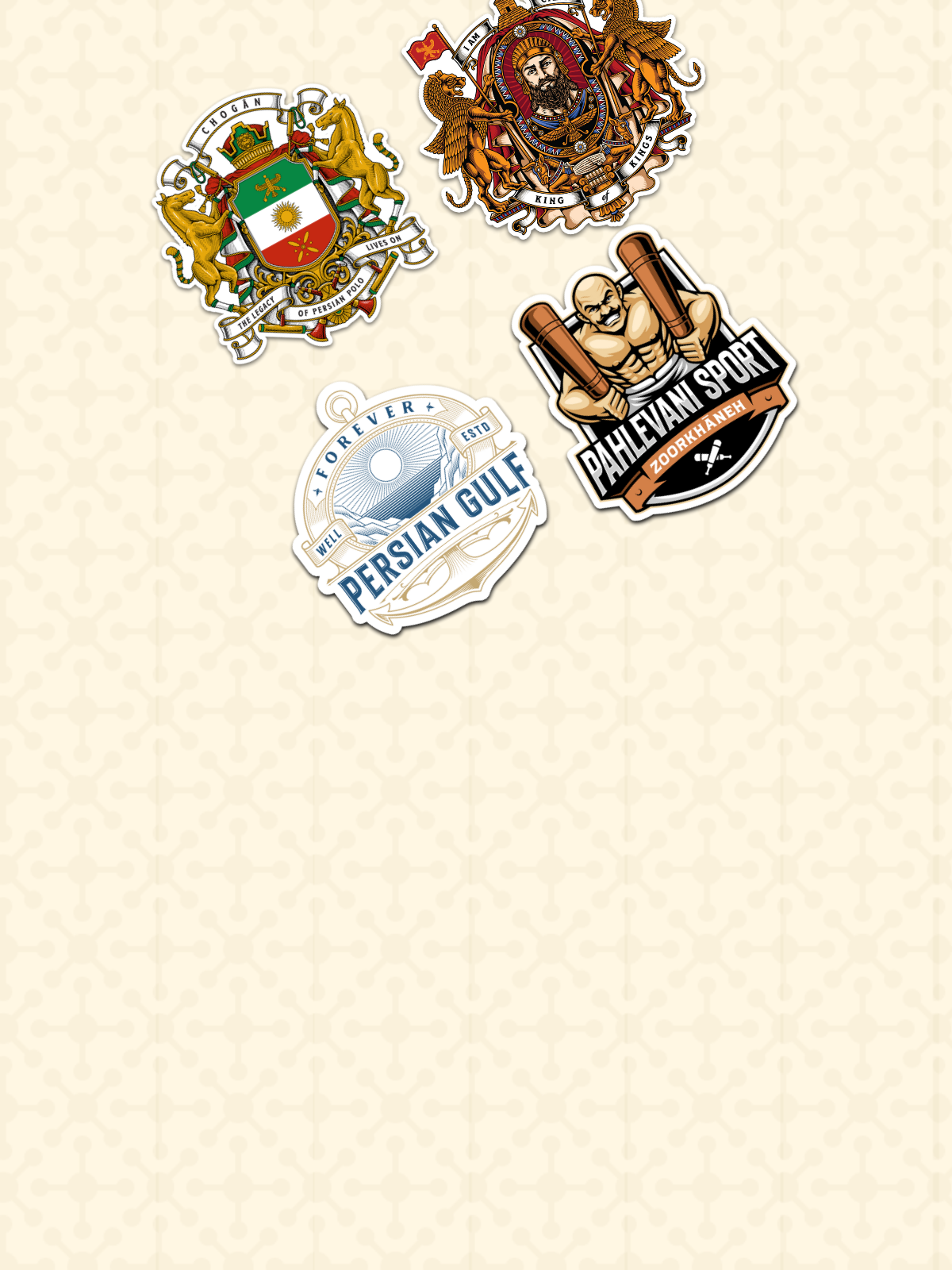 Unique Persian Stickers and Magnets from Persian Sticker Stories